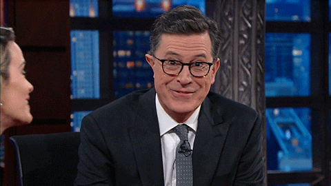 Happy Stephen Colbert GIF by The Late Show With Stephen Colbert - Find ...