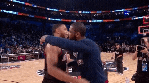 Kyrie Irving Hug GIF by NBA - Find & Share on GIPHY