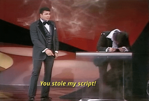 Sylvester Stallone You Stole My Script! GIF by The Academy Awards ...