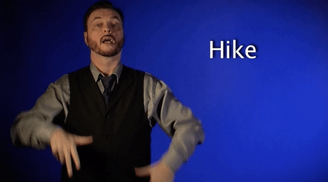 Sign Language Hike GIF by Sign with Robert - Find & Share on GIPHY