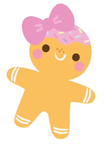 Gingerbread Man Hello Sticker by cachivachekidsbyale for iOS & Android ...
