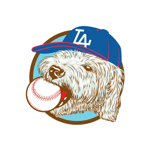 Los Angeles Dog Sticker by Monty's Good Burger for iOS & Android | GIPHY