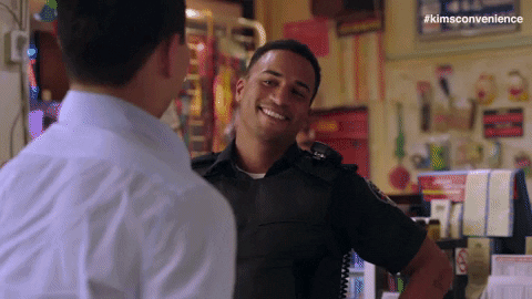 Old Friends Hug GIF by Kim's Convenience - Find & Share on GIPHY