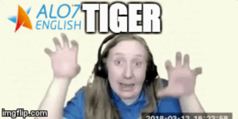 Tiger Total Physical Response GIF by ALO7.com - Find & Share on GIPHY