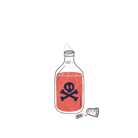 Bottle Danger Sticker by Shicake for iOS & Android | GIPHY