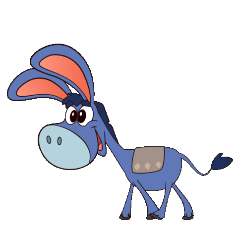 Cartoon Donkey Sticker by TRT for iOS & Android | GIPHY