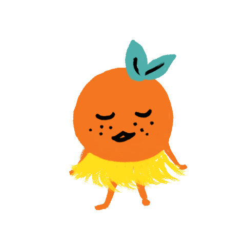Dance Orange Sticker by ali mac for iOS & Android | GIPHY