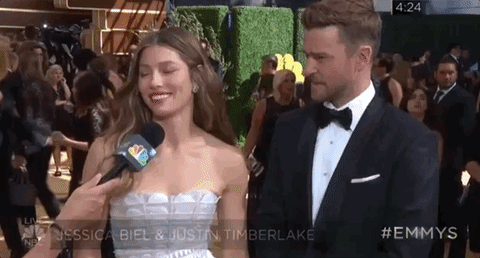 Justin Timberlake Im Geeking Out Harder Than She Is GIF by Emmys - Find ...