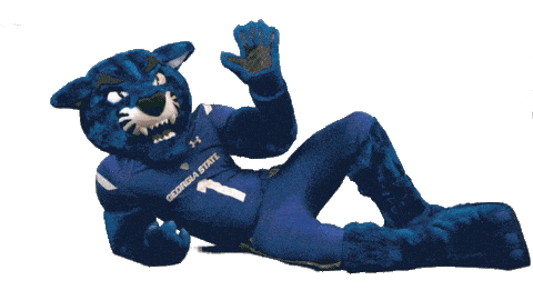 Waving Georgia State Sticker by GSU Athletics for iOS & Android | GIPHY