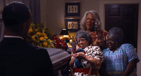 Scared Tyler Perry GIF by Tyler Perry’s A Madea Family Funeral - Find ...