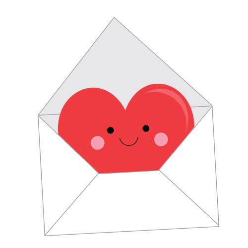 Heart Envelope Sticker by Live Life Happy for iOS & Android | GIPHY