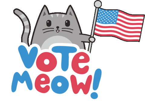 Voting United States Sticker by Meowingtons for iOS & Android | GIPHY