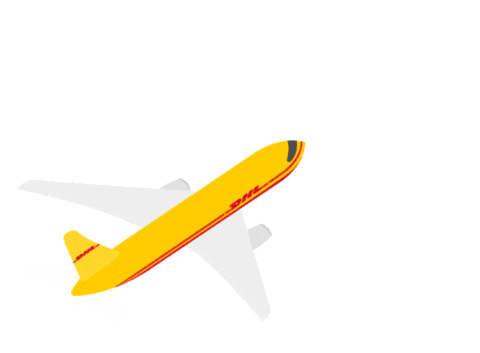 Plane Depart Sticker by DHLKOREA for iOS & Android | GIPHY