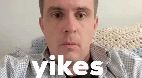 Yikes GIF by Luke Guy - Find & Share on GIPHY