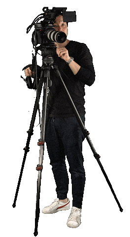 Looks Right Camera Man Sticker by LAI Video for iOS & Android | GIPHY