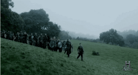 Marching Tv Show GIF by Vikings on HISTORY - Find & Share on GIPHY