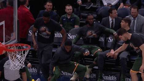 Jae Crowder Bench Celebration GIF by Utah Jazz - Find & Share on GIPHY