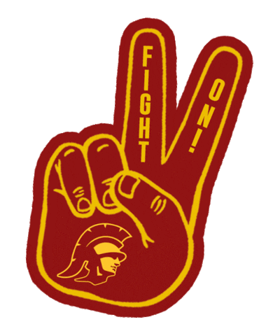 Football Fight On Sticker by USC Trojans for iOS & Android | GIPHY