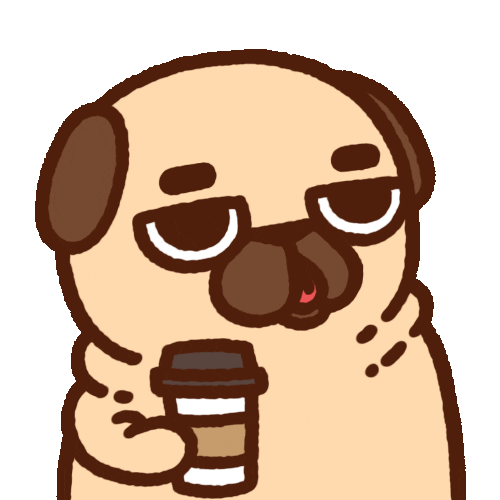 Tired Monday Morning Sticker by Puglie Pug for iOS & Android | GIPHY