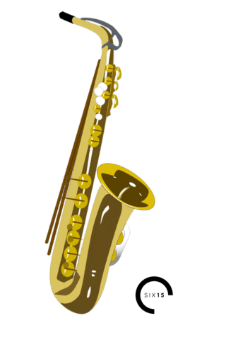 Saxophone Sax Sticker by Six15 Events for iOS & Android | GIPHY