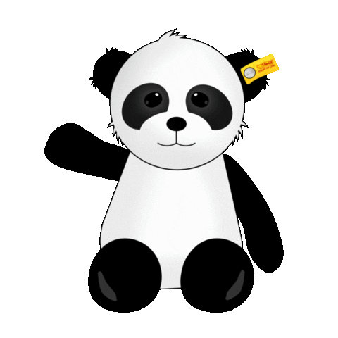 Panda Hello Sticker by Margarete Steiff GmbH for iOS & Android | GIPHY