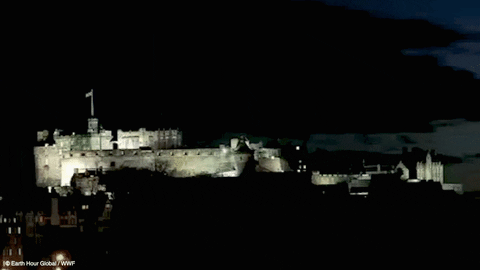 Edinburgh Castle Night GIF by Earth Hour - Find & Share on GIPHY