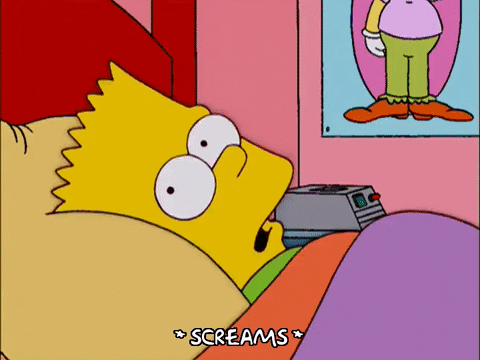 Scared Bart Simpson GIF - Find & Share on GIPHY