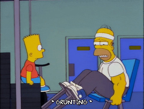 Working Out Homer Simpson GIF - Find & Share on GIPHY