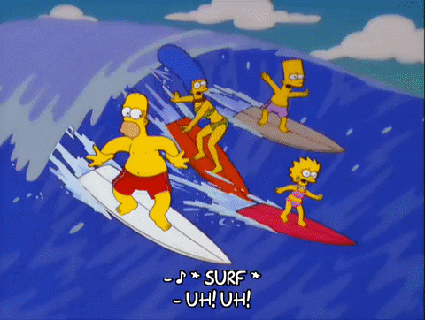 Homer Simpson Surfing GIF - Find & Share on GIPHY