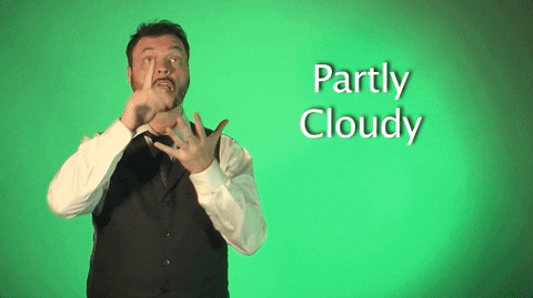 Partly Cloudy Asl GIF by Sign with Robert - Find & Share on GIPHY