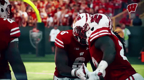 Happy College Football GIF by Wisconsin Badgers - Find & Share on GIPHY