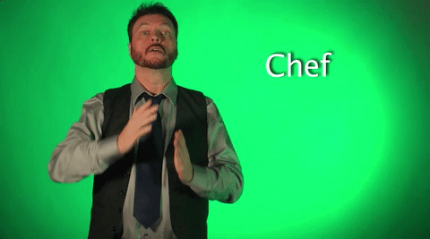 Sign Language Chef GIF by Sign with Robert - Find & Share on GIPHY