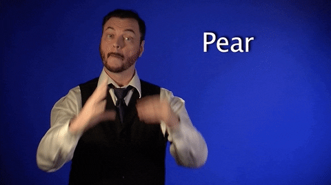 Sign Language Pear GIF by Sign with Robert - Find & Share on GIPHY