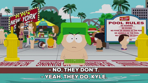 Kyle Broflovski Swimming GIF by South Park - Find & Share on GIPHY