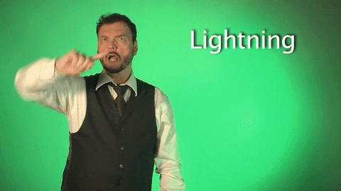 Sign Language Lightning GIF by Sign with Robert - Find & Share on GIPHY