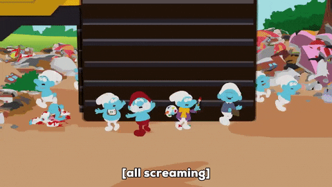 Screaming Papa Smurf GIF by South Park - Find & Share on GIPHY