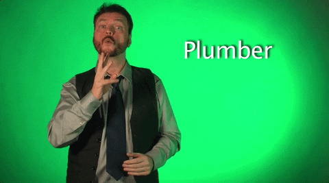 Sign Language Plumber GIF by Sign with Robert - Find & Share on GIPHY
