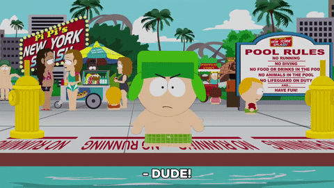 Kyle Broflovski Pool GIF by South Park - Find & Share on GIPHY