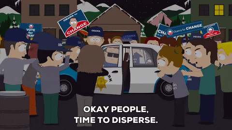 Crowd Disperse GIF by South Park - Find & Share on GIPHY