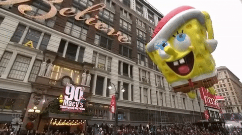 Spongebob Squarepants GIF by The 94th Annual Macy’s Thanksgiving Day ...