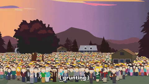 Grunting Gathering GIF by South Park - Find & Share on GIPHY