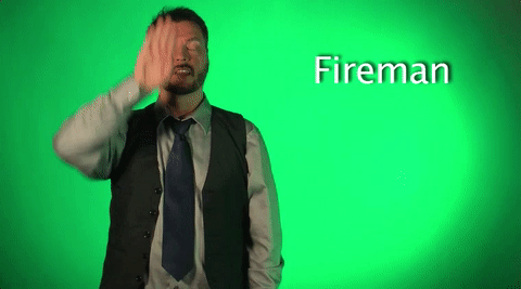 Sign Language Fireman GIF by Sign with Robert - Find & Share on GIPHY