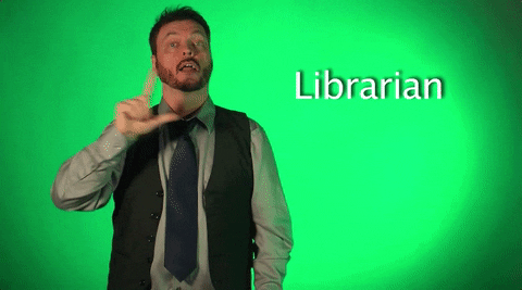 Sign Language Librarian GIF by Sign with Robert - Find & Share on GIPHY