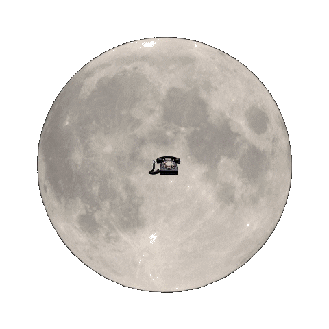 Ring Ring Moon Sticker by Josh Rigling for iOS & Android | GIPHY