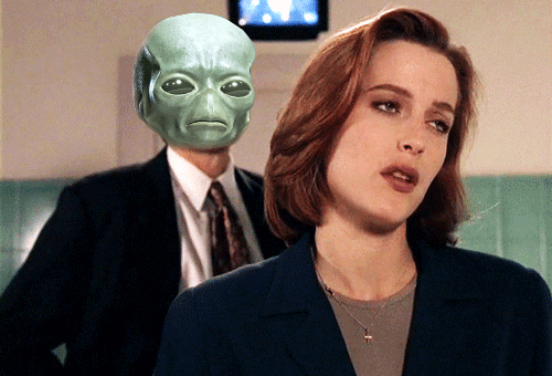 Gillian Anderson Aliens GIF by Jess Mac - Find & Share on GIPHY