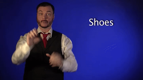 Sign Language Shoes GIF by Sign with Robert - Find & Share on GIPHY
