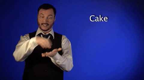 Sign Language Cake GIF by Sign with Robert - Find & Share on GIPHY