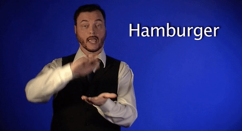 Sign Language Hamburger GIF by Sign with Robert - Find & Share on GIPHY