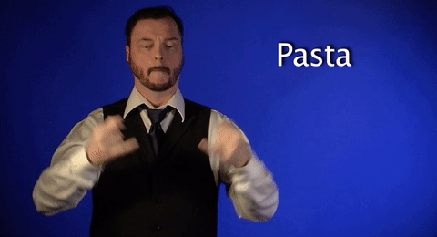 Sign Language Pasta GIF by Sign with Robert - Find & Share on GIPHY