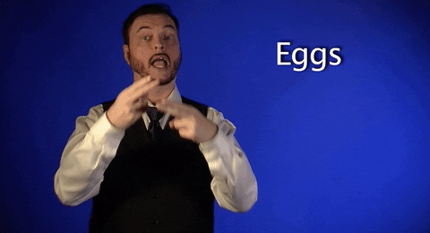Sign Language Eggs GIF by Sign with Robert - Find & Share on GIPHY